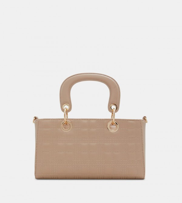 Buy Call It Spring DYN Quilted Handheld Bag In Beige | 6thStreet UAE