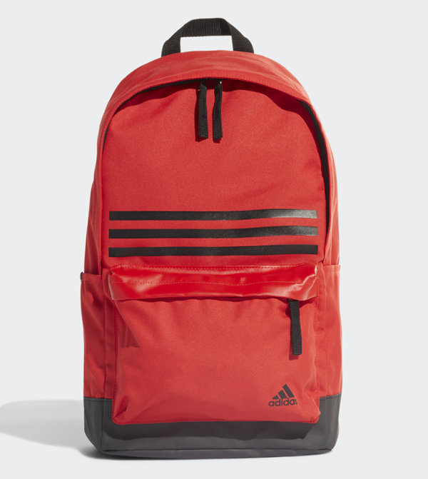 Buy Adidas Classic 3 Stripes Pocket Backpack Red In Red | 6thStreet UAE