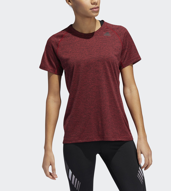 Buy Adidas Prime 3 Stripes Tee Maroon In Maroon | 6thStreet Kuwait