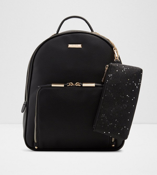 Buy Aldo Solid Backpack Black In Black | 6thStreet Saudi Arabia