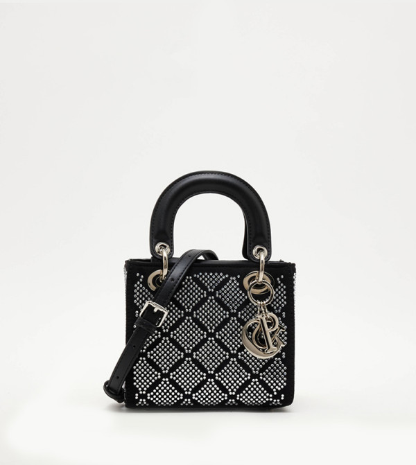 Buy Cuple Embellished Mini Bag With Sling In Black | 6thStreet UAE