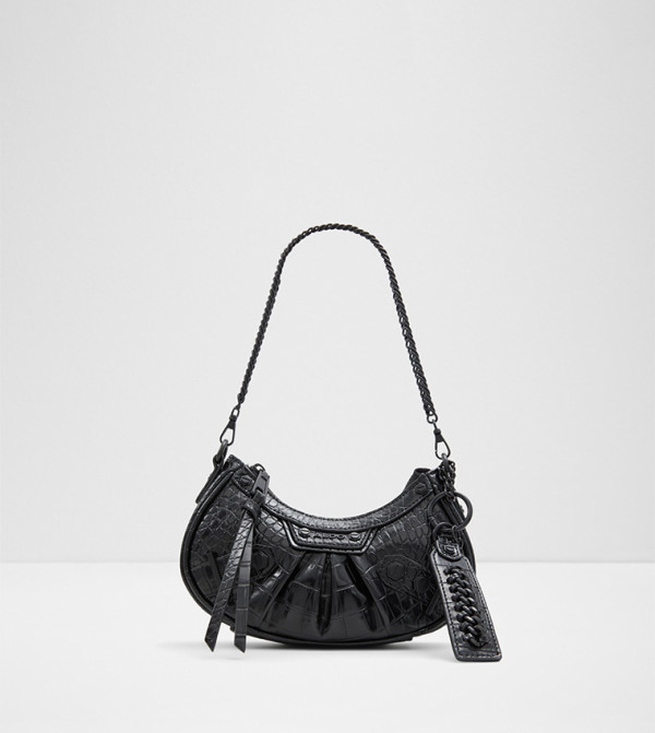 Buy Aldo Frayda Textured Zippered Shoulder Bag In Black | 6thStreet UAE