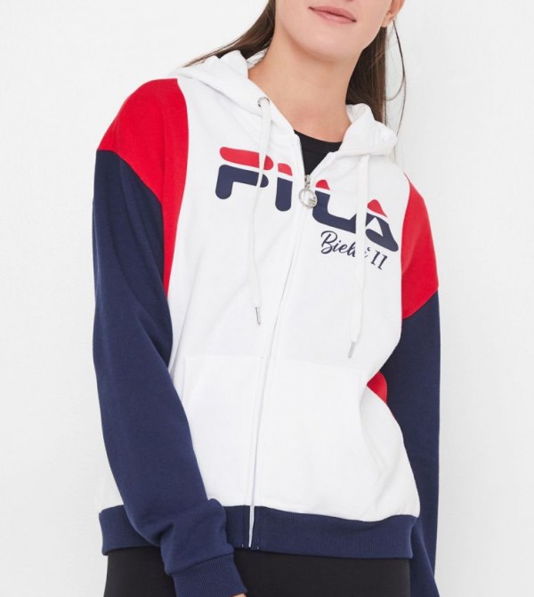 Buy Fila Graphic Colourblock Hooded Jacket Multi In Multiple Colors ...