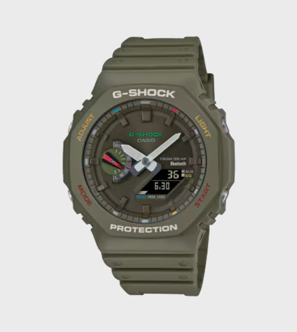 Buy G SHOCK Green Dial Resin Strap Hybrid Watch In Green | 6thStreet UAE