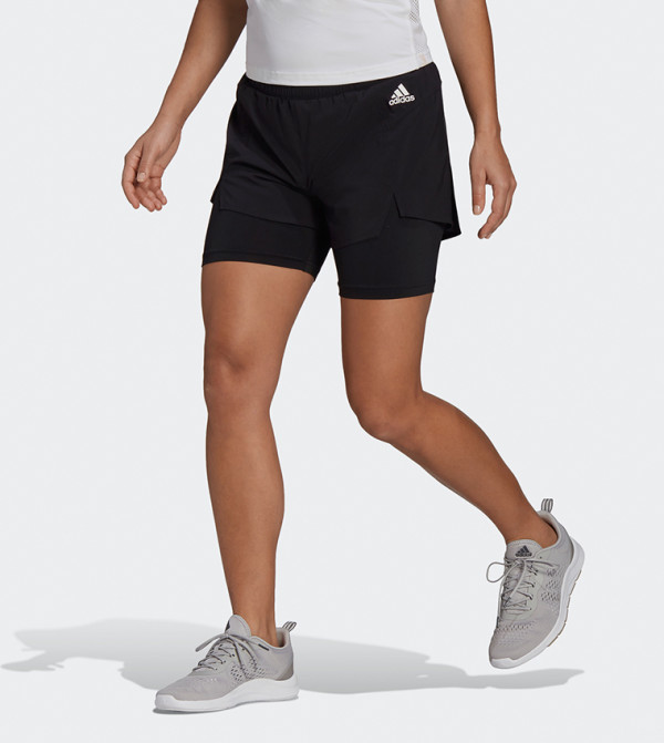 Buy Adidas Primeblue Designed To Move 2 In 1 Sport Shorts In Black ...