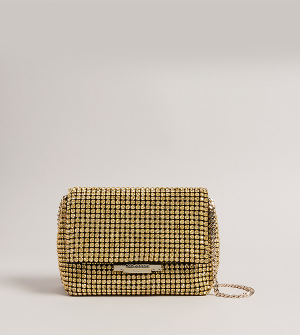 Buy Ted Baker GLITERS Stone Embellished Crossbody Bag In Yellow ...