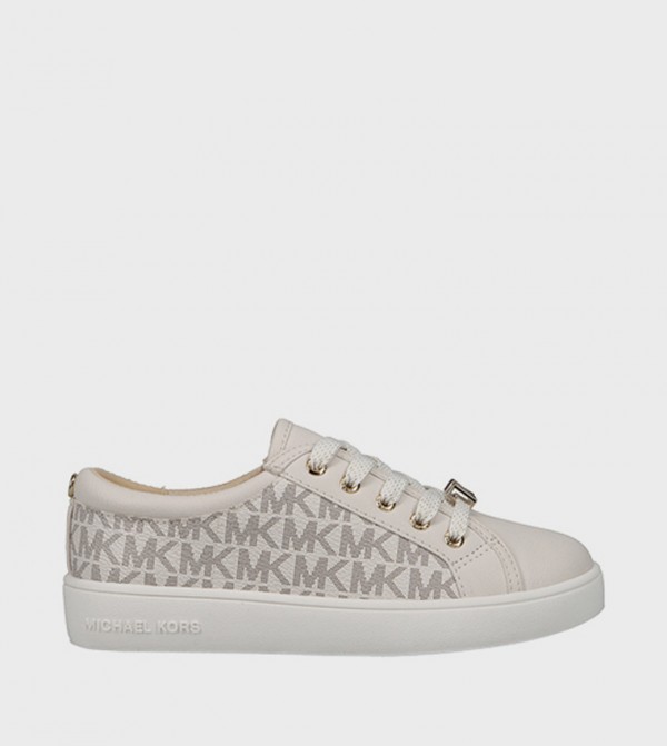 Buy Michael Kors JEM Monogram Low Top Sneakers In Beige | 6thStreet UAE