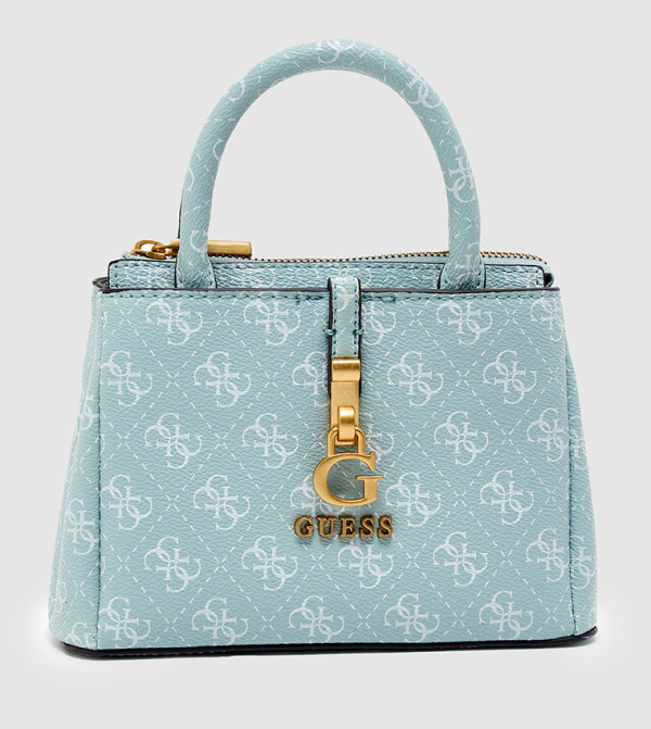 Buy Guess JAMES Logo Printed Mini Satchel Bag In Blue | 6thStreet UAE