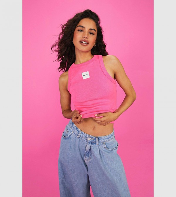 Buy Boohoo Pantone Ribbed Racer Neck Vest Top In Multiple Colors ...