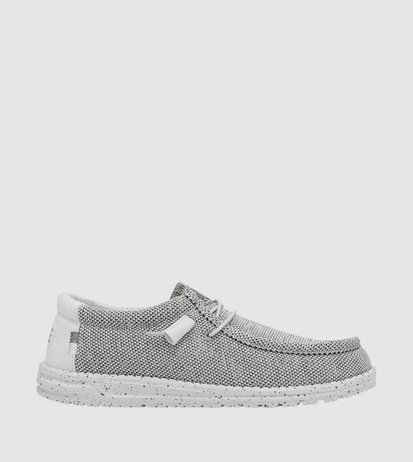 Buy HEY DUDE WALLY SOX Textured Slip On Shoes In Off White | 6thStreet UAE