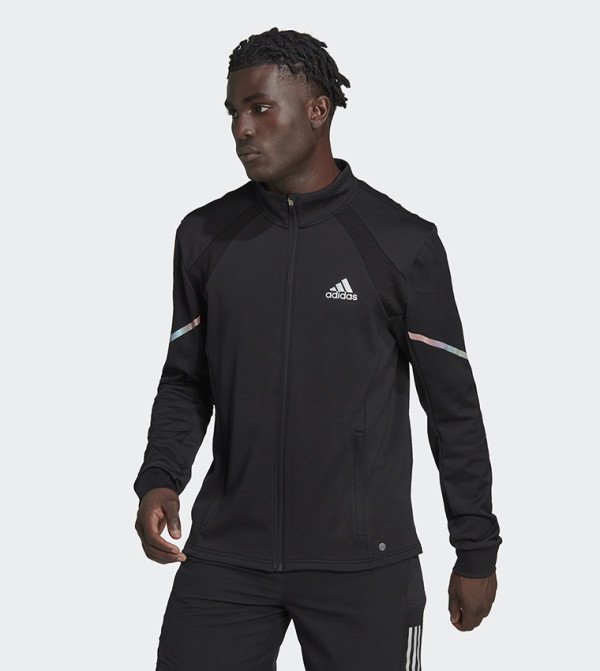 Buy Adidas Logo Printed Active Jacket In Black | 6thStreet UAE