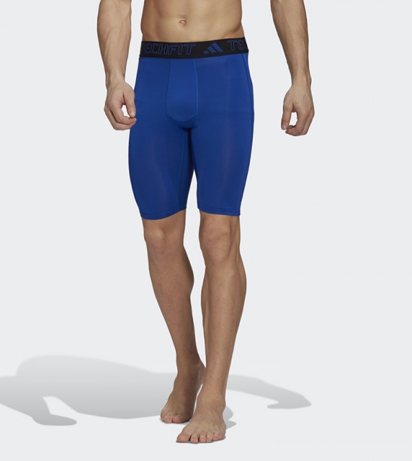 Buy Adidas Techfit Training Short Tights In Blue | 6thStreet Qatar