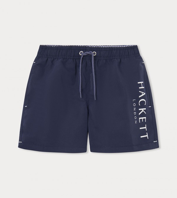 Buy Hackett Logo Printed Swim Shorts In Navy | 6thStreet UAE