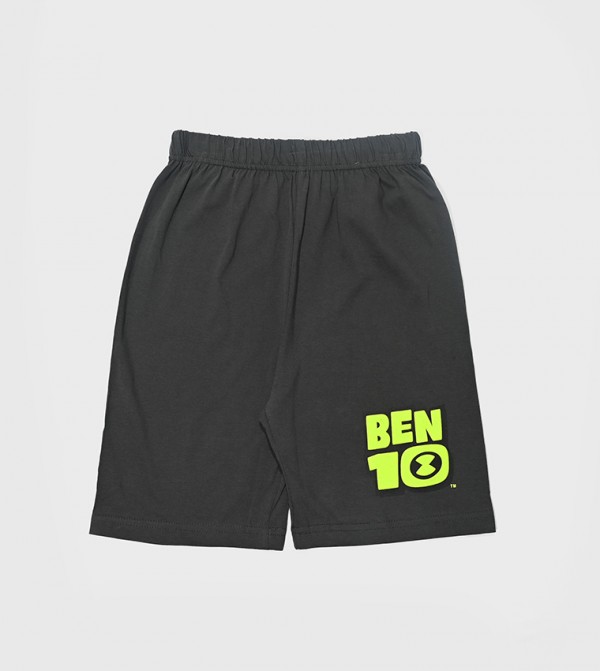 Buy Ben 10 Hollywood Magic Ben 10 Print Elastic Waist Shorts In Black ...