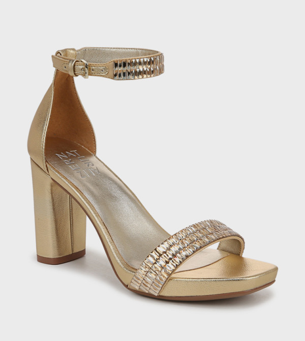 Buy Naturalizer JOY SPARKLE Embellished Platform Heel Sandals In Gold ...