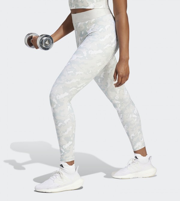 Buy Adidas Techfit Camo 7/8 Active Leggings In Grey | 6thStreet Saudi ...