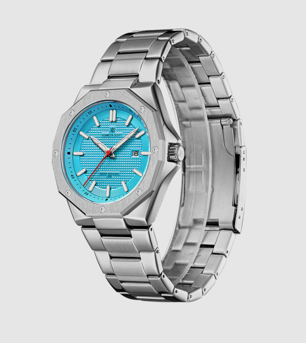 Buy Kenneth Scott Light Blue Dial Analog Watch In Silver | 6thstreet UAE