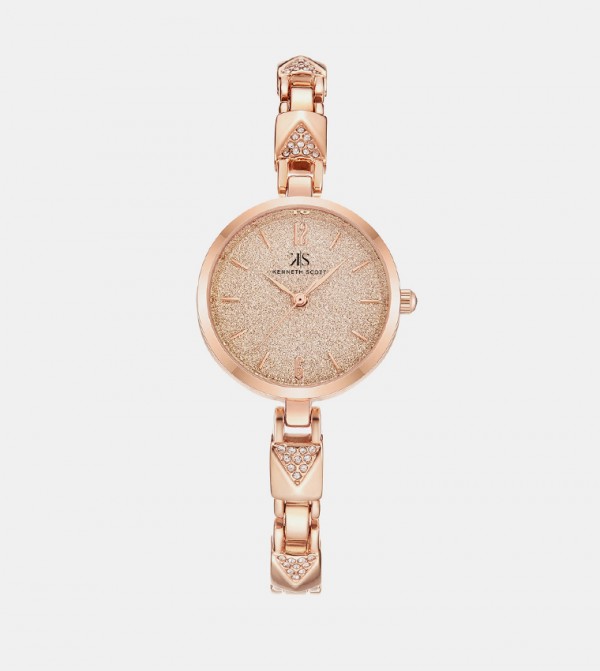 Buy Kenneth Scott Rose Gold Dial Analog Watch In Rose | 6thStreet Saudi ...