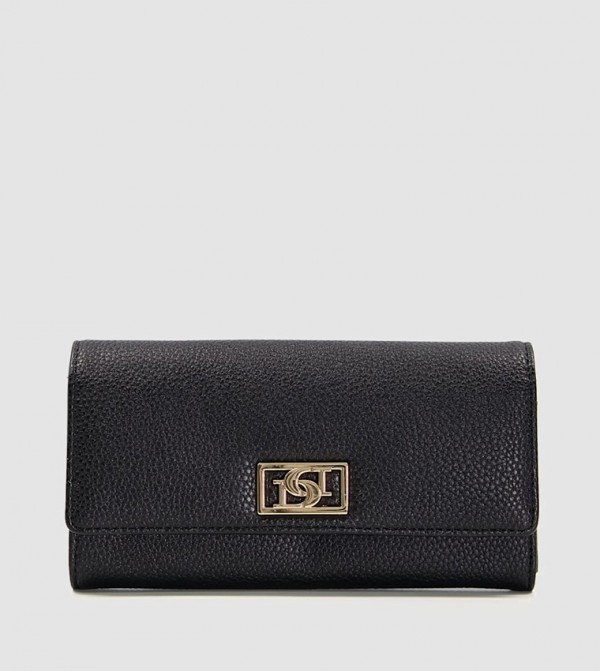 Buy Dune London KINGLY Textured Bi Fold Snap Closure Wallet In Black ...