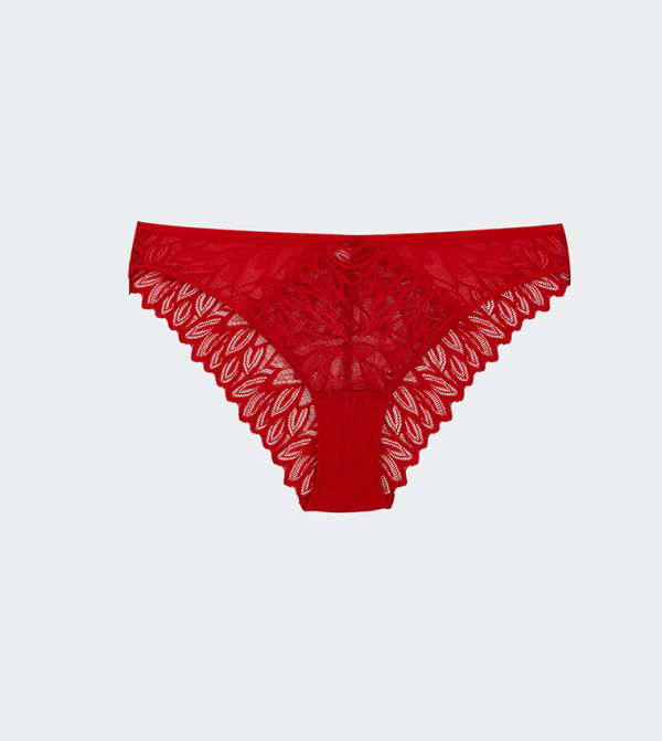 Buy LC Waikiki Lace Detail Bikini Brief In Red | 6thStreet UAE