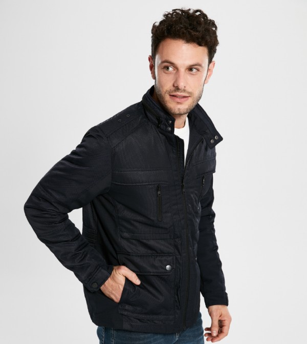 Buy LC Waikiki Woven Jacket Navy In Blue | 6thStreet Qatar