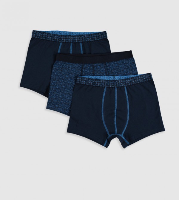 Buy LC Waikiki Flexible Fabric Standard Molding Boxer 3 Blue In Blue ...