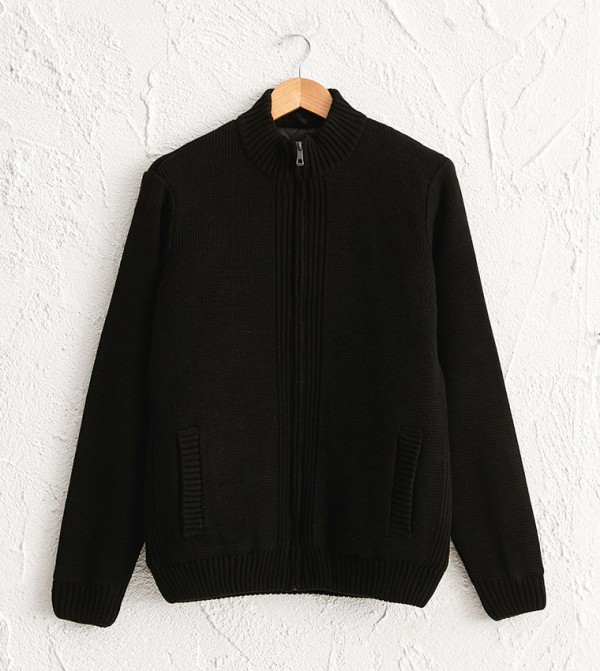 Buy LC Waikiki Standard Pattern Vertical Collar Thick Knitwear Cardigan ...