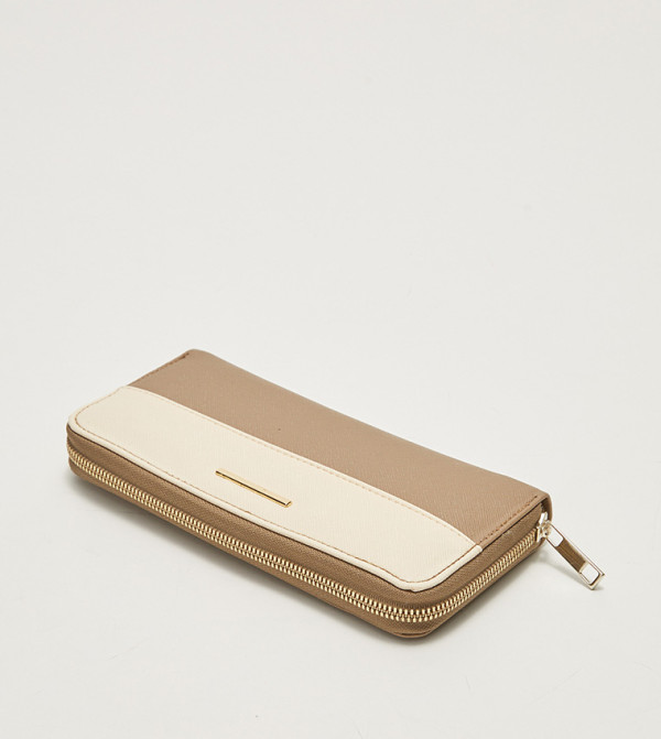 Buy LC Waikiki Color Block Leather Look Wallet In Beige | 6thStreet Bahrain