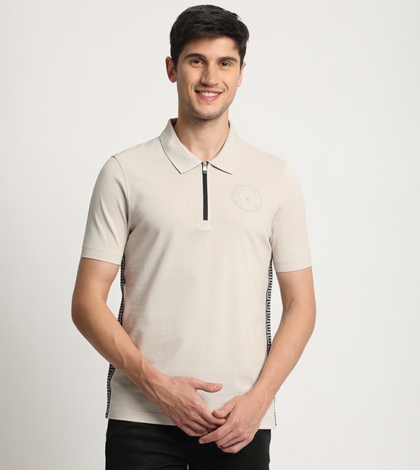 Buy Beverly Hills Polo Club Down The Side Polo T Shirt In Beige ...