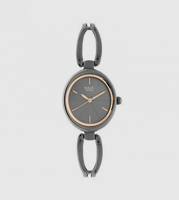 Buy Titan RAGA VIVA Grey Dial Analog Watch With Metal Strap In Grey ...