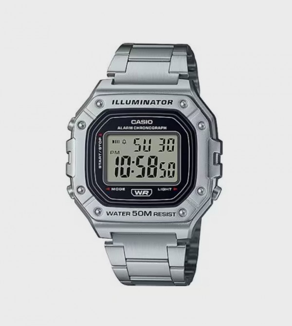 Buy Casio Stainless Steel Strap Digital Watch In Silver | 6thStreet ...