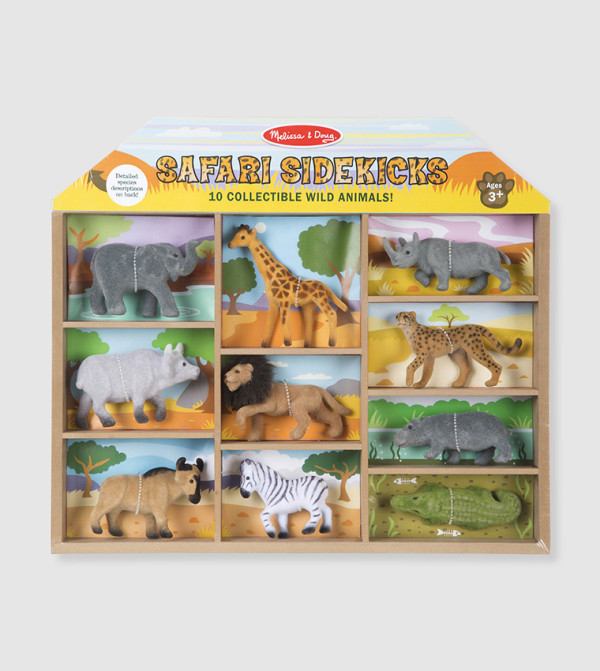 Buy Melissa And Doug Safari Sidekicks 10 Collectible Wild Animals In ...