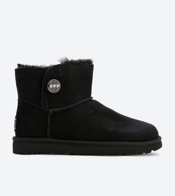 Buy Ugg Mini Turnlock Bling Round Toe Boots Black MINI TURNLOCK BLING ...
