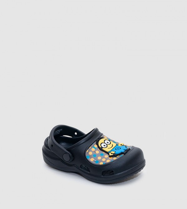 Buy Minions Micro Injection Minions Slingback Clogs In Black ...