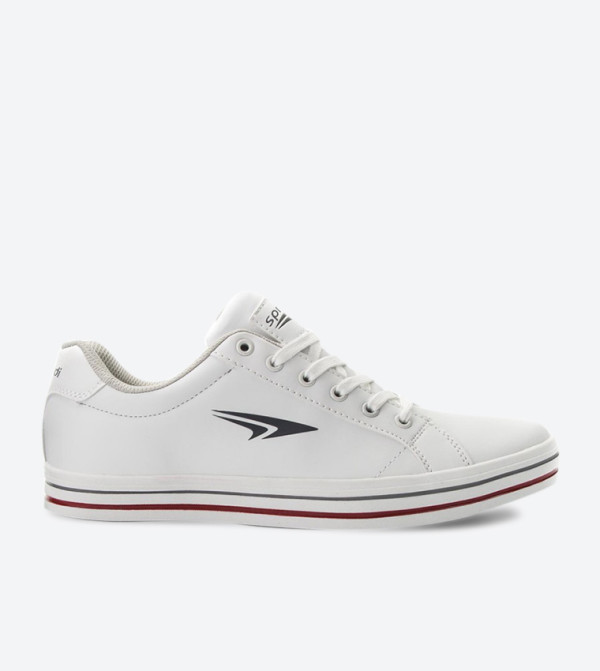Buy Sprandi @ CCC Side Logo Detail Round Toe Lace Up Sneakers White ...