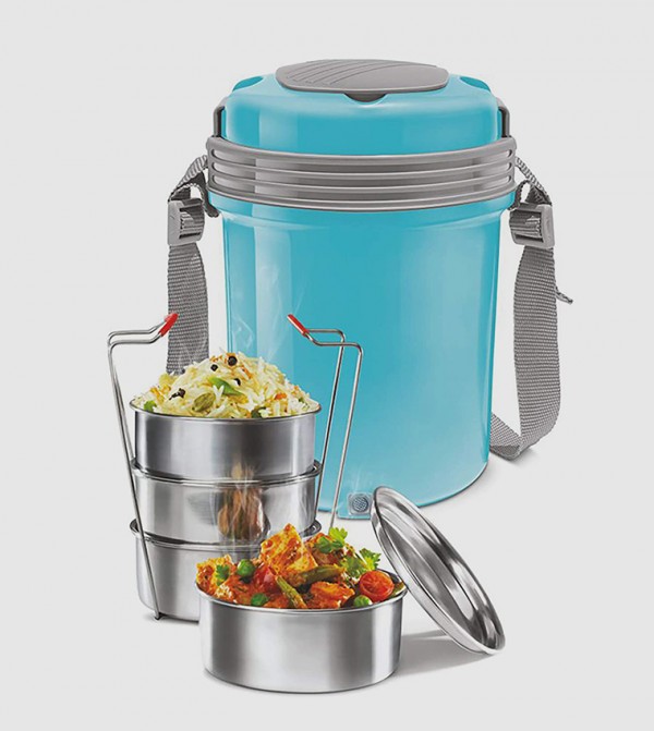 Buy Milton @ Sambox 4 Piece Electron Stainless Steel Tiffin Box Set ...