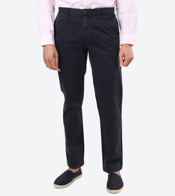 Buy Tommy Hilfiger Mercer Flex Stain Zip Fly Button Closure Chinos Blue ...