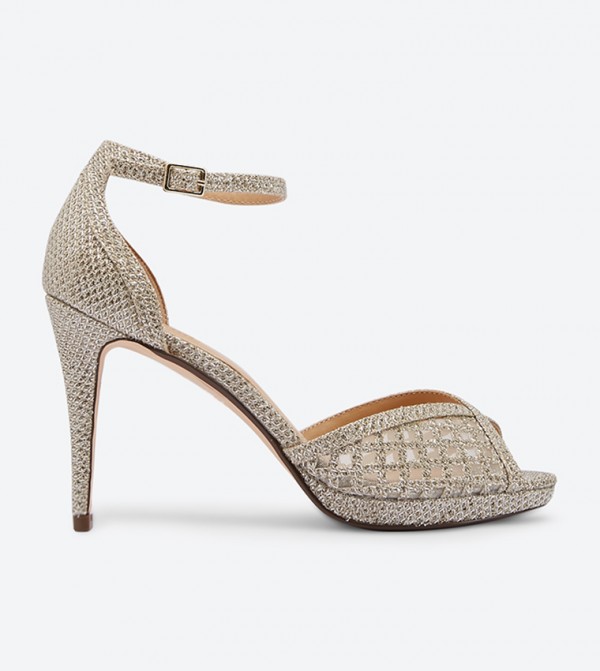 Buy Dune London Two Part Mesh Sandals Gold MYMA DI In Gold | 6thStreet ...