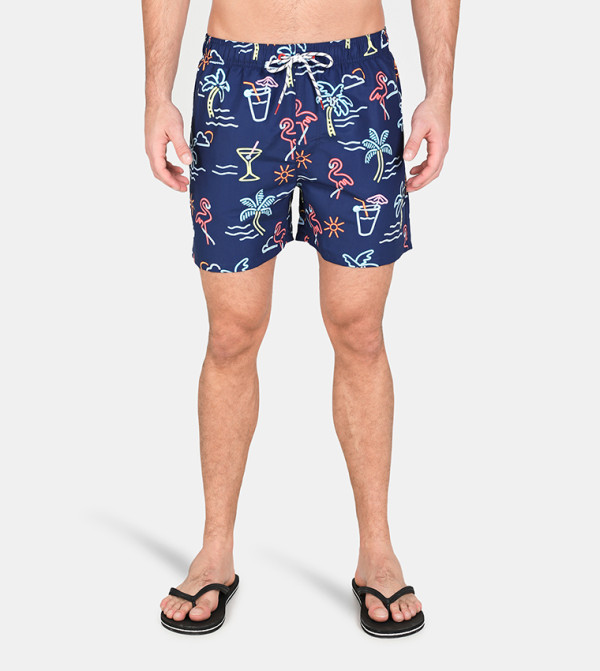 Buy ATHLETIQ Printed Swim Shorts In Multiple Colors | 6thStreet Qatar