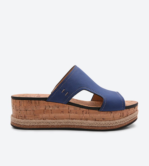 Buy Naturalizer Blake Wedge Sandals Blue In Blue | 6thStreet Kuwait
