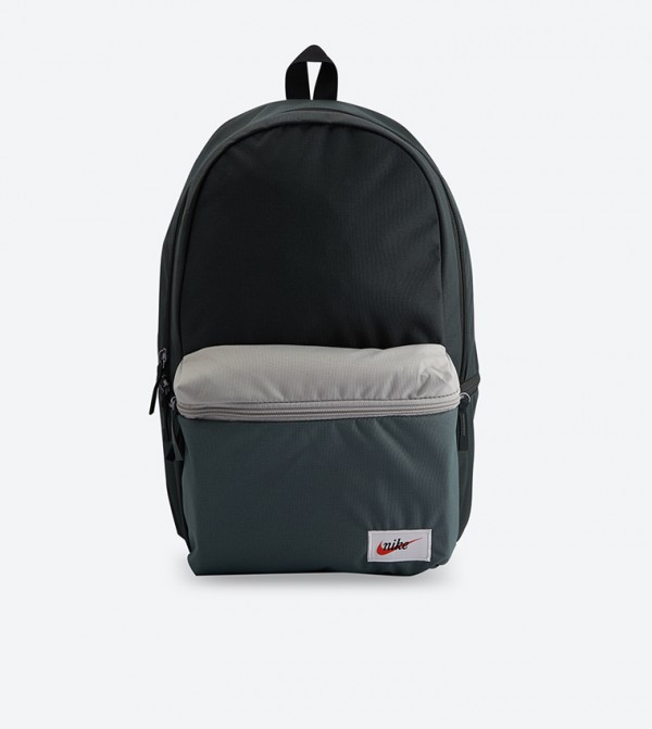 Buy Nike Front Pocket Details Top Zip Closure Backpack Green In Green ...