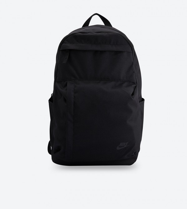 Buy Nike Top Zip Closure Front Pocket Details Backpack Black In Black ...