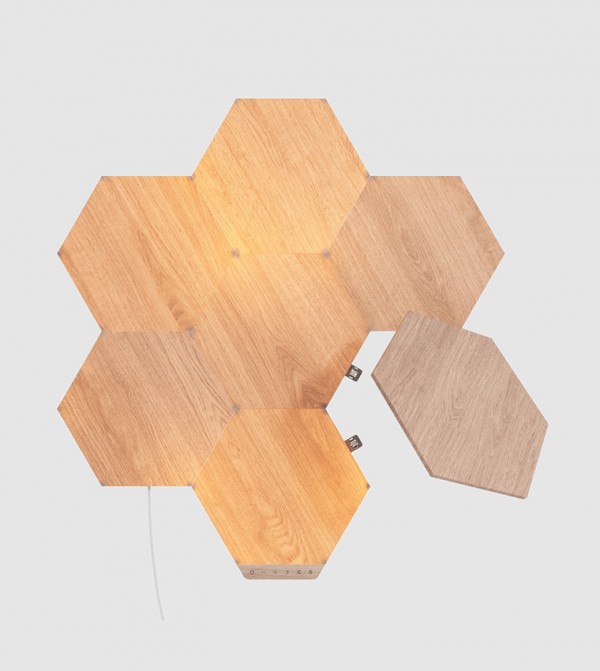 Buy Nanoleaf Elements Hexagons Starter Kit Birchwood Smart Wifi Led ...