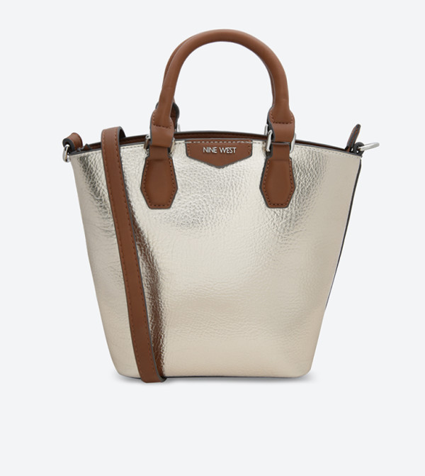 Buy Nine West Mini Memfis Tote Bag Metallic In Metallic | 6thStreet Qatar