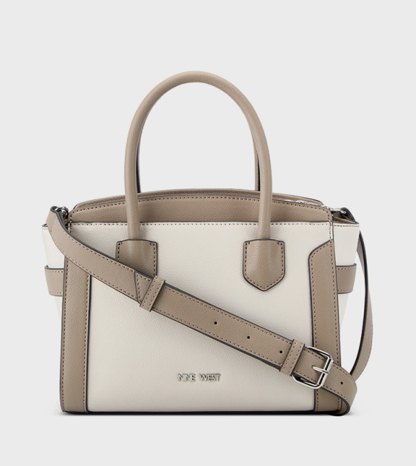 Buy Nine West MARGERY Color Block Satchel Bag In Beige | 6thStreet UAE