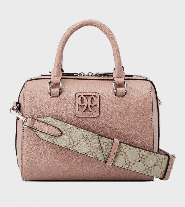 Buy Nine West CINDI Logo Detail Satchel Bag In Pink | 6thStreet UAE