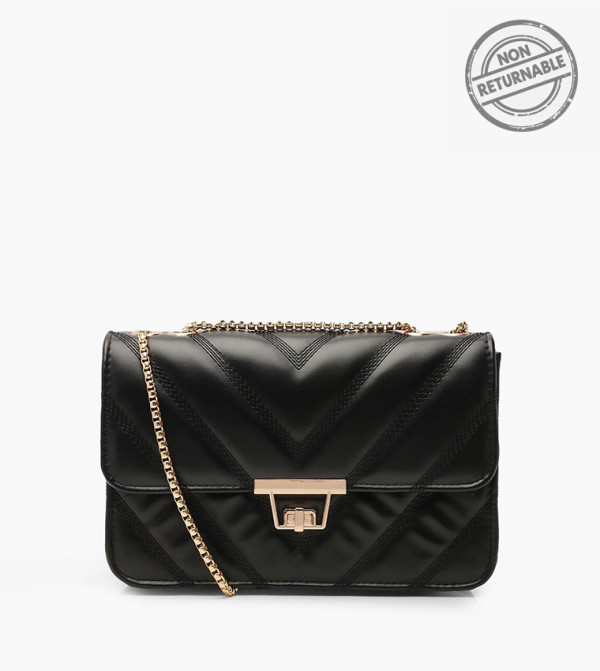 Buy Boohoo Quilted Faux Leather Cross Body Chain Bag (Non Returnable ...