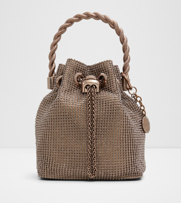 Buy Aldo Accessories PASCALE Embellished Bucket Bag In Brown ...