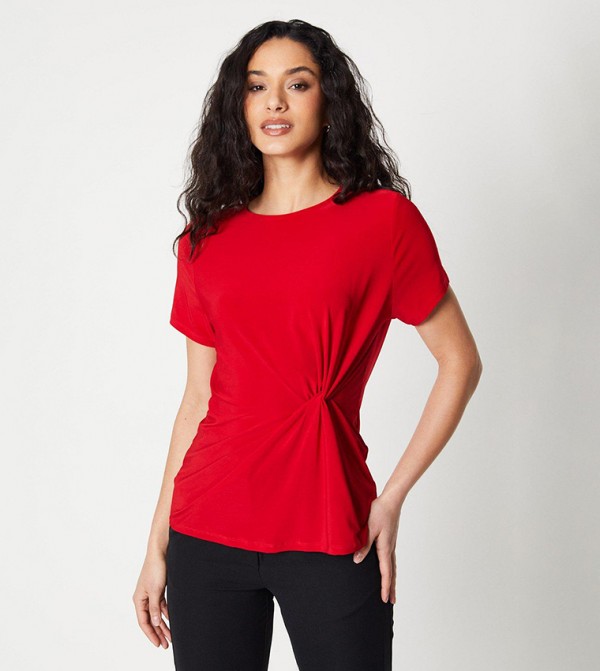 Buy Principles Jersey Twist T Shirt In Red | 6thStreet UAE
