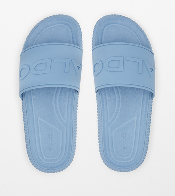 Buy Aldo POOLSLIDE Logo Detail Sliders In Blue | 6thStreet Qatar